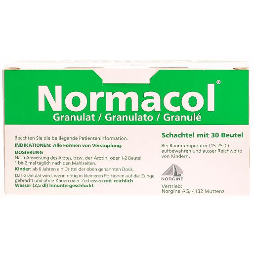 Normacol, Verstopfung, Regularisierung des Stuhlgangs. | abilis.ch
