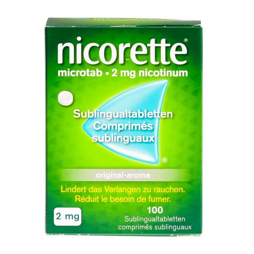 Nicorette Microtab Original Sublinguale Tabletten 2 mg 100 Stück ...
